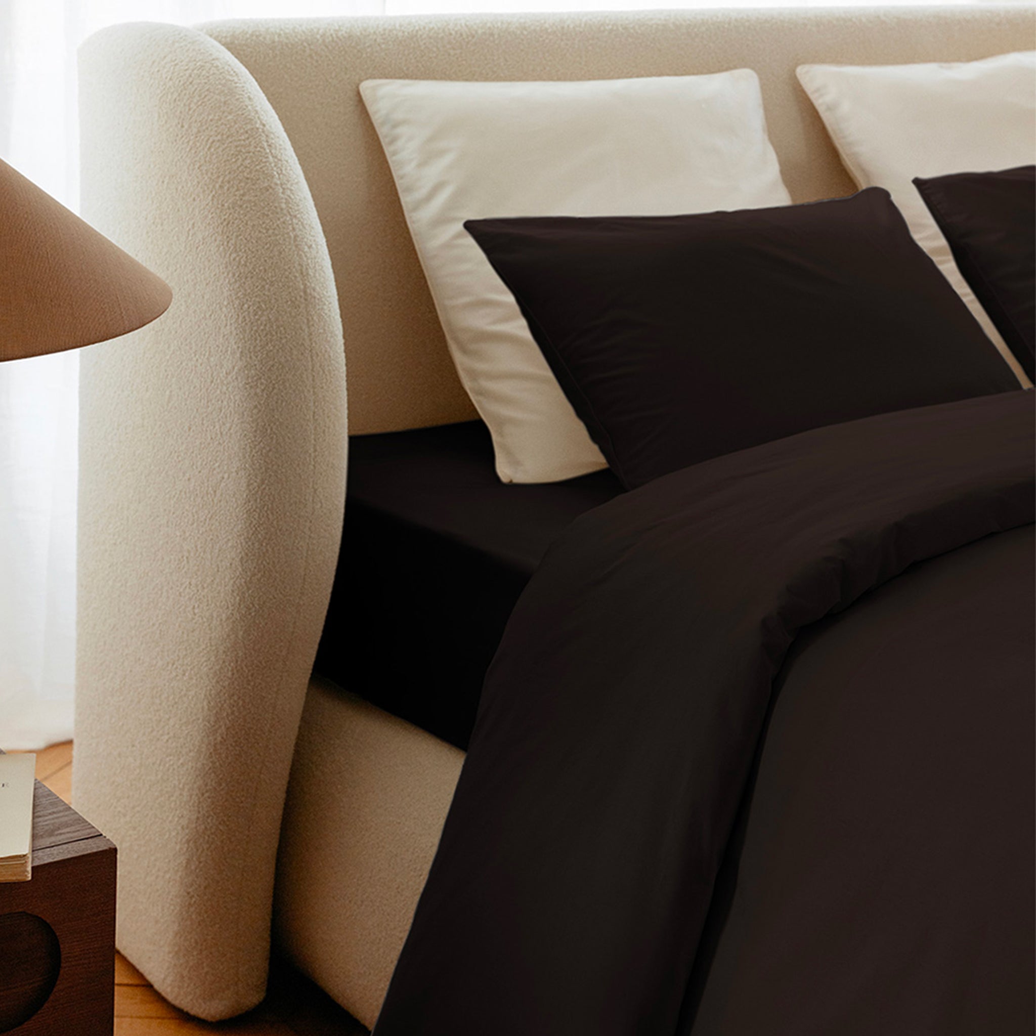 Washed cotton bedding set - Chocolate Martini – Morphea